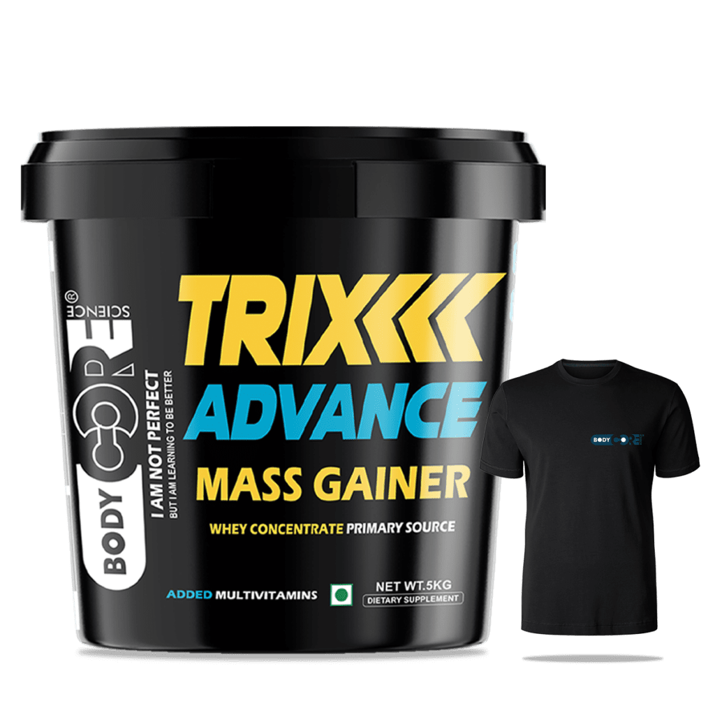 BCS Trix Advance Mass Gainer (5Kg) + T Shirt | Body Core Science