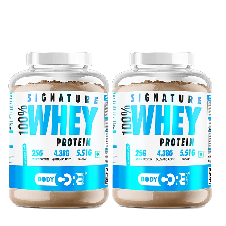 BCS Signature 100% Whey Protein (4kg) (Pack of 2) | Body Core Science